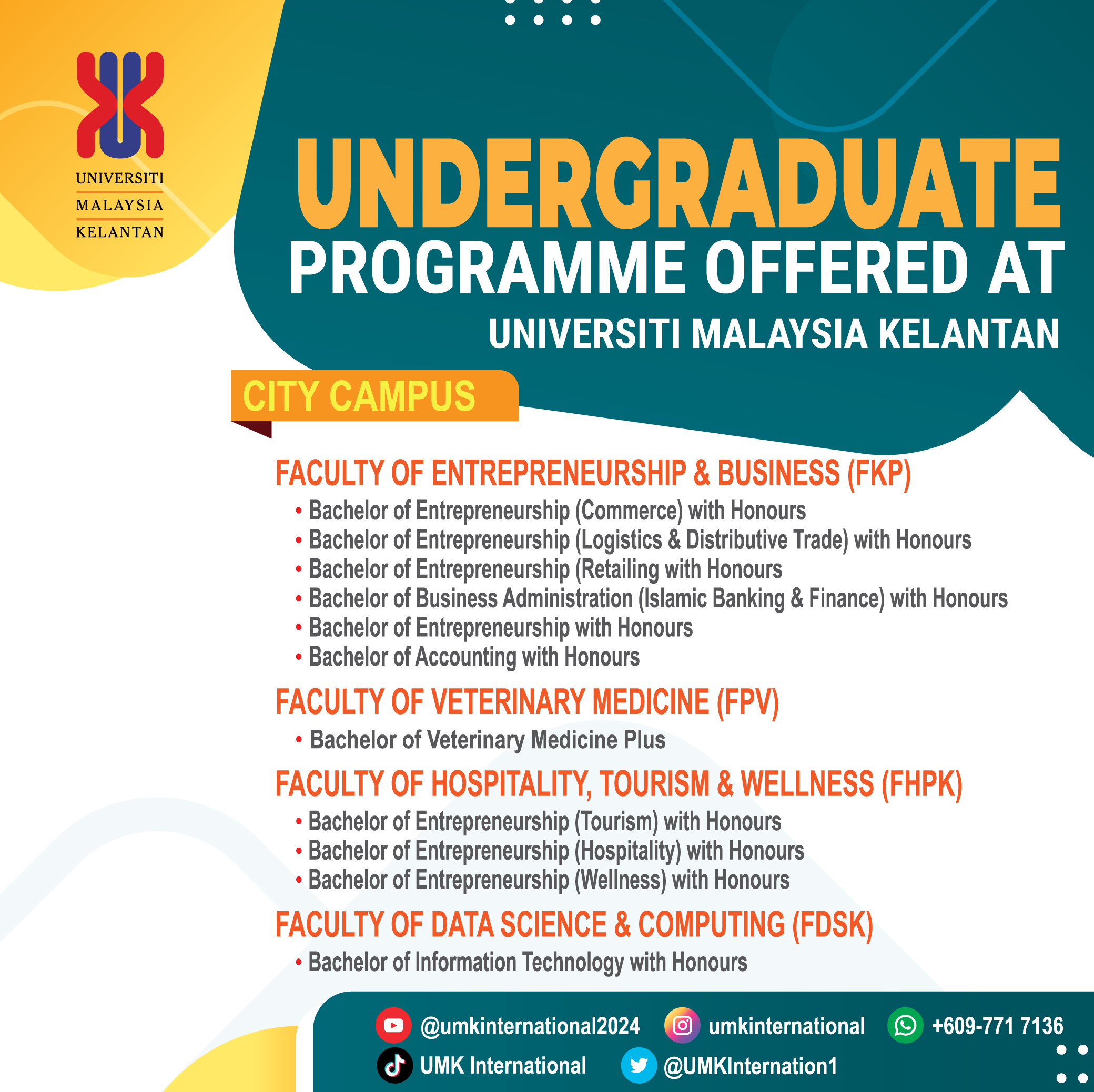 FACULTIES QR CODES | UMK INTERNATIONAL